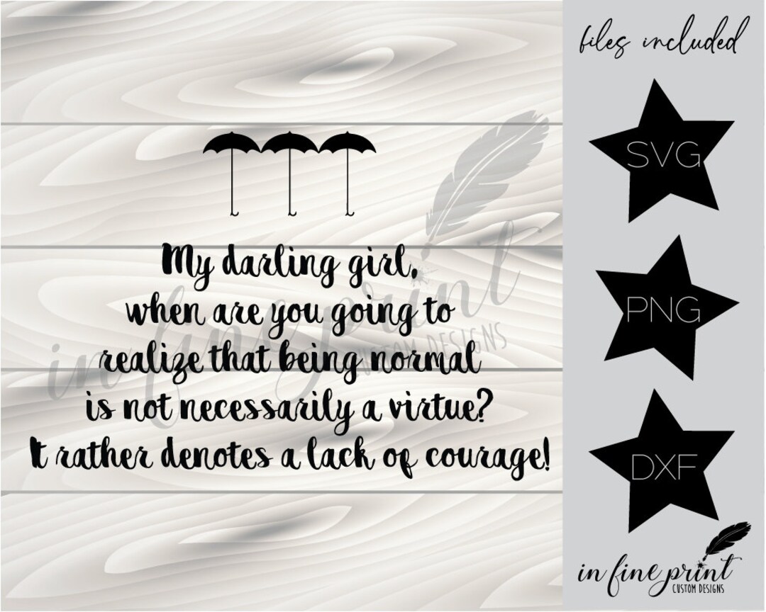 Practical Magic Quote // Normal Darling // Witchy Movie SVG - Etsy