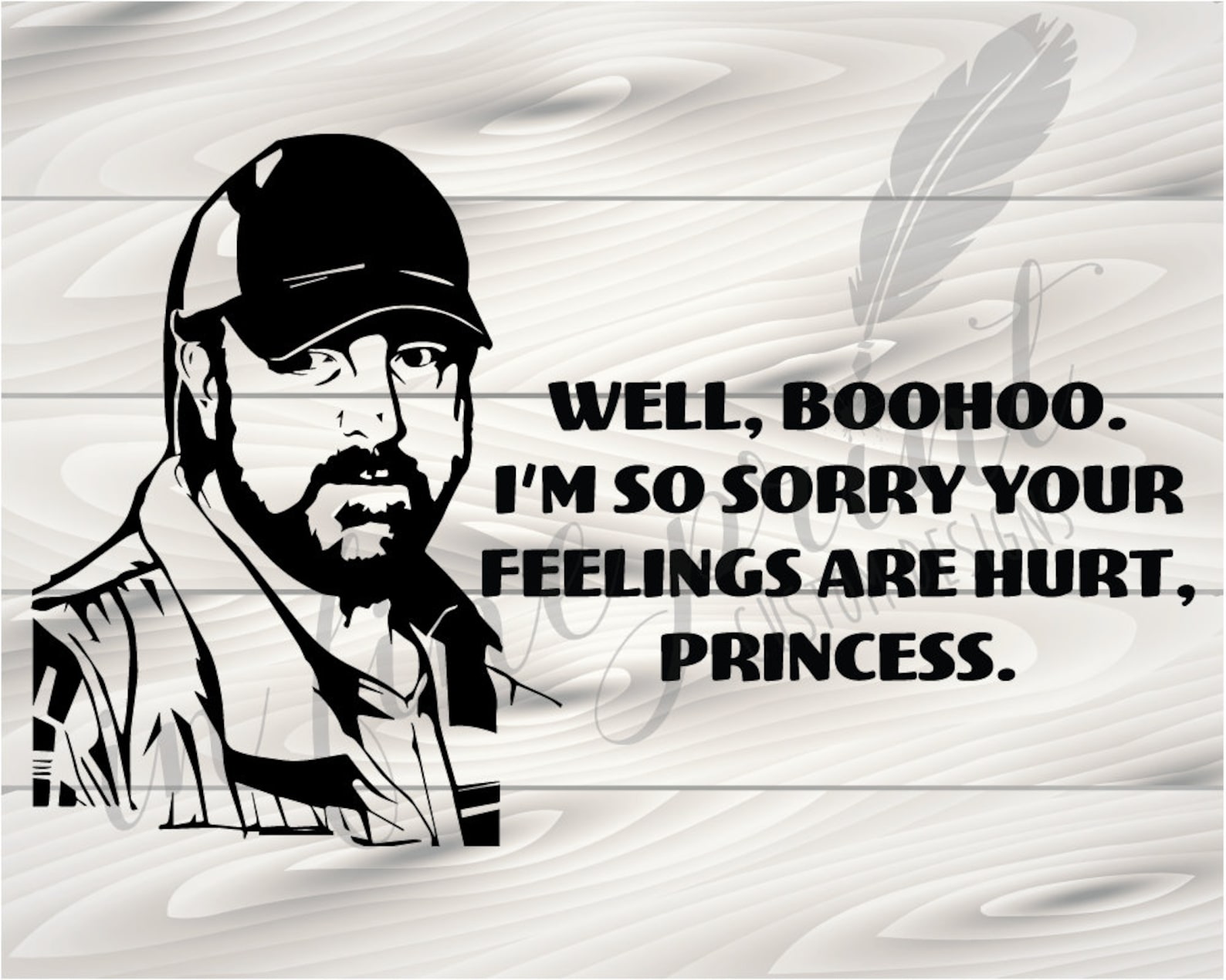 Boo Hoo Princess // Supernatural Bobby Singer Quote // PNG SVG - Etsy
