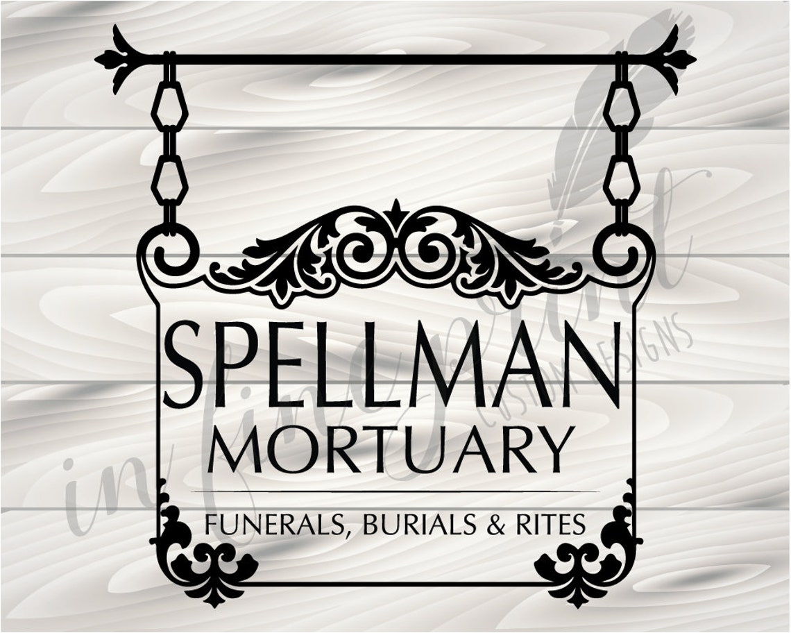 Spellman Mortuary Sign // Funerals Burials & Rites // Sabrina | Etsy