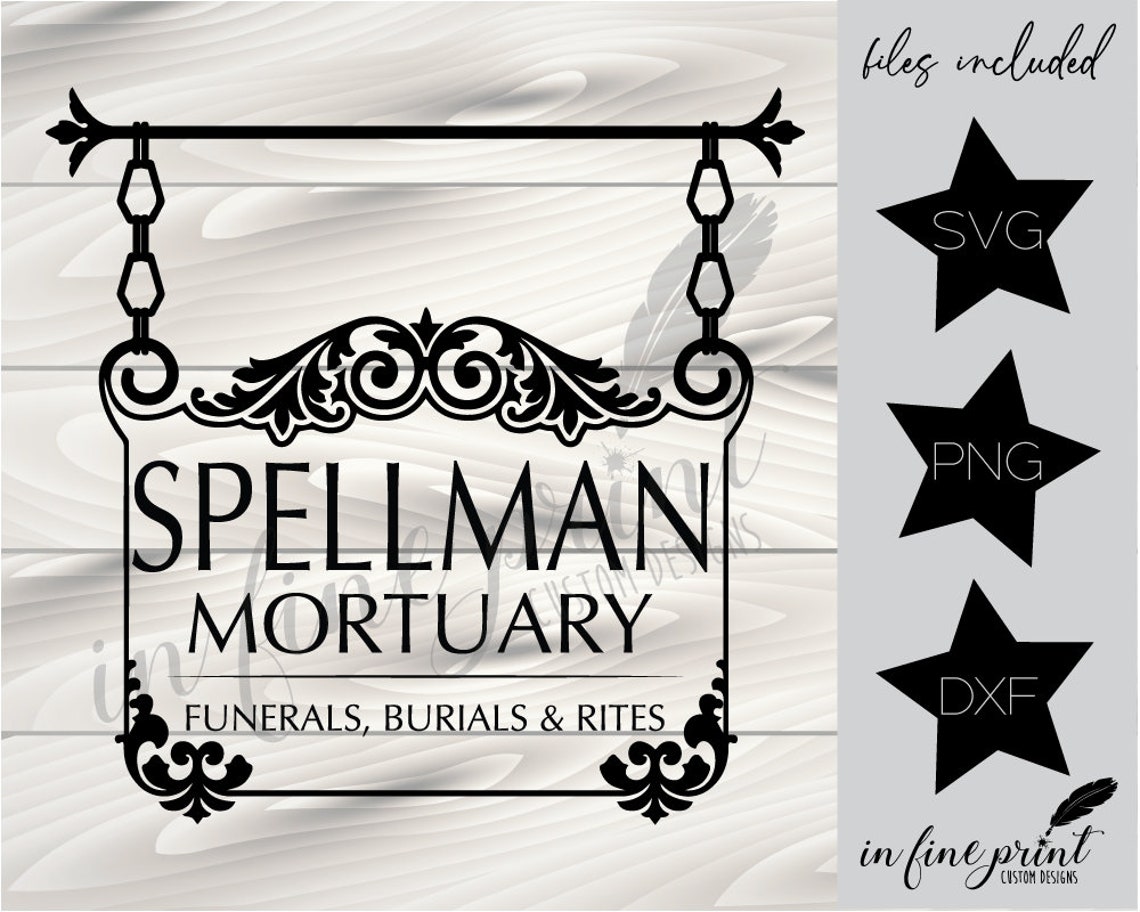 Spellman Mortuary Sign // Funerals Burials & Rites // Sabrina | Etsy