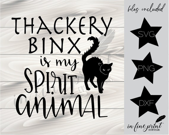 Thackery Binx // Spirit Animal Cat //hocus Pocus SVG | Etsy