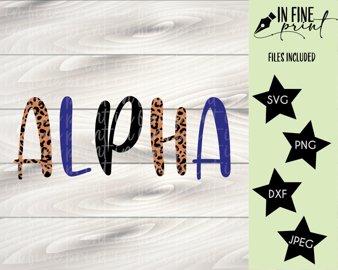 Custom Order // ALPHA SVG PNG // Leopard Print Design - Etsy