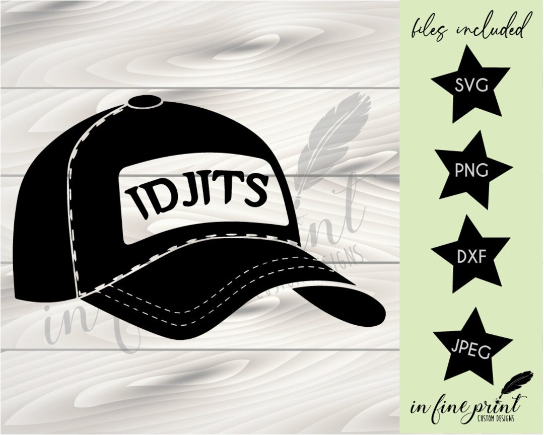 Supernatural Bobby Idjits Hat // Digital Download Hat SVG PNG Bobby ...