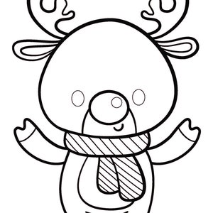 Christmas Coloring Page Set of 8 // 8.5x11 Print // (Instant Download ...