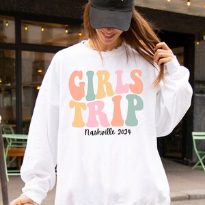 Girls Trip Sweatshirts, Custom Girls Weekend Shirts, Winter Girls Trip ...