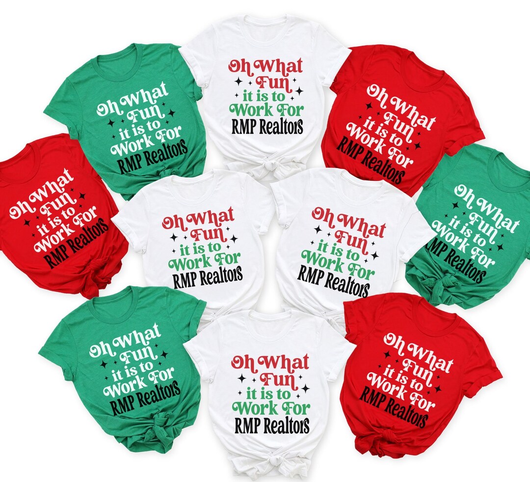 Work Party Christmas Shirts, Custom Office Party Tees, Matching Adult ...