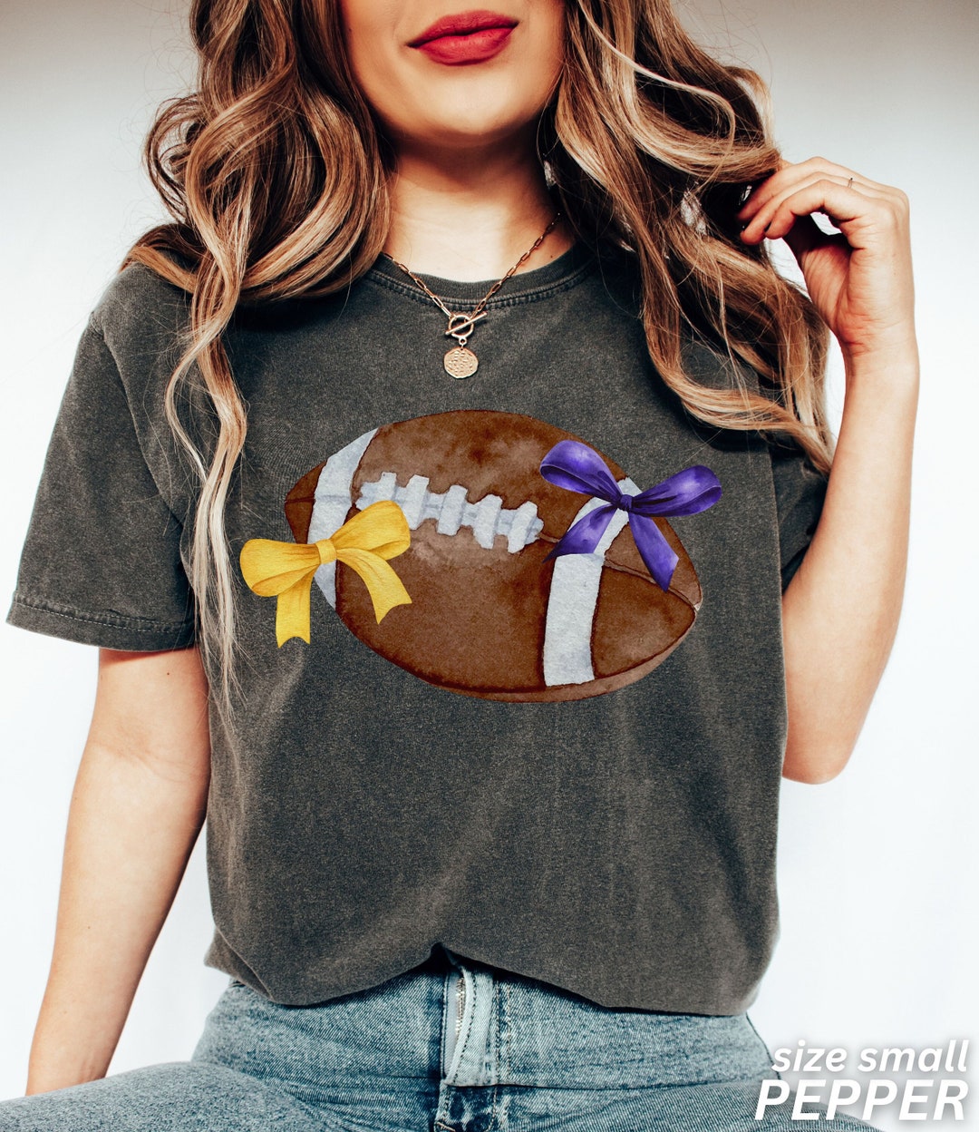 Fall Football Shirt, Coquette Bow Football Shirt, Girly Football Shirt ...