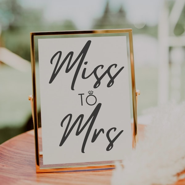 Miss to Mrs Sign - Etsy