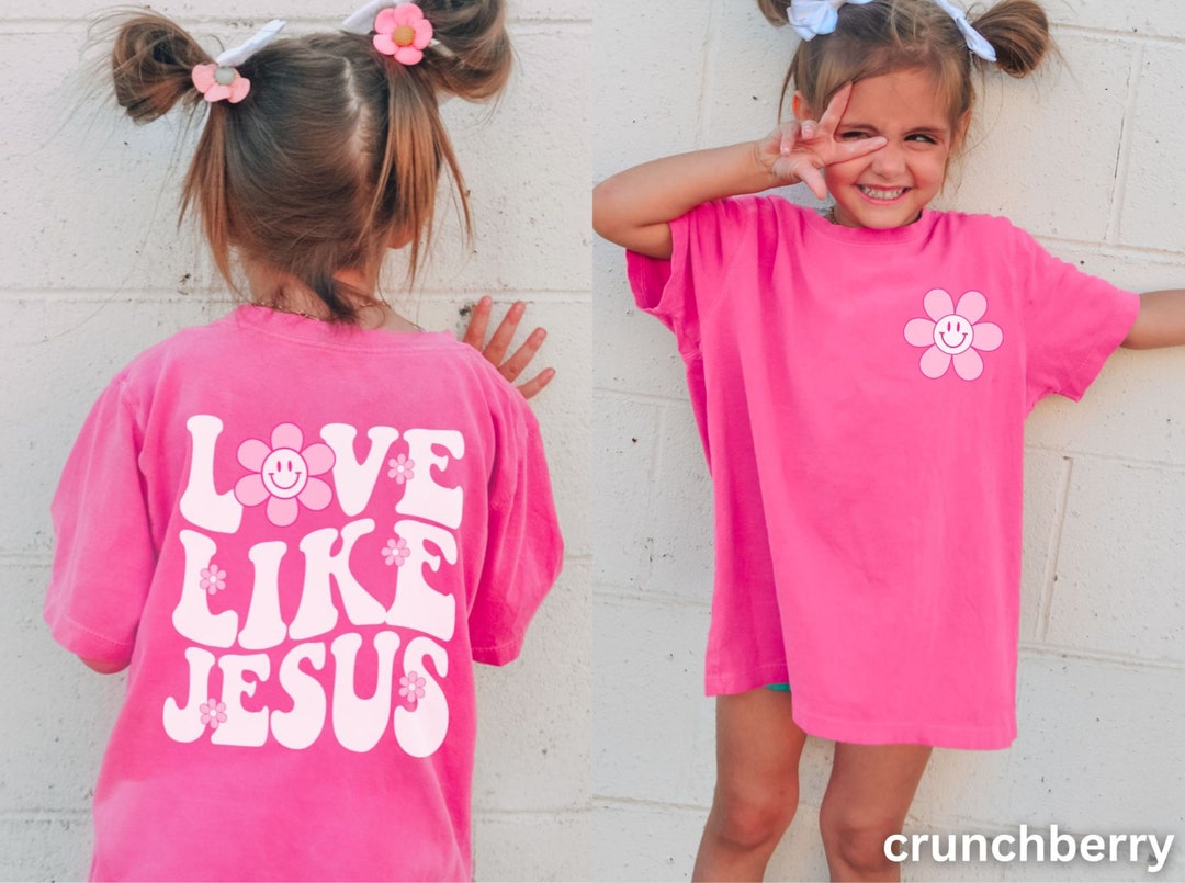 Retro Love Like Jesus Shirt, Cute Youth Jesus Shirt, Christian Shirt ...
