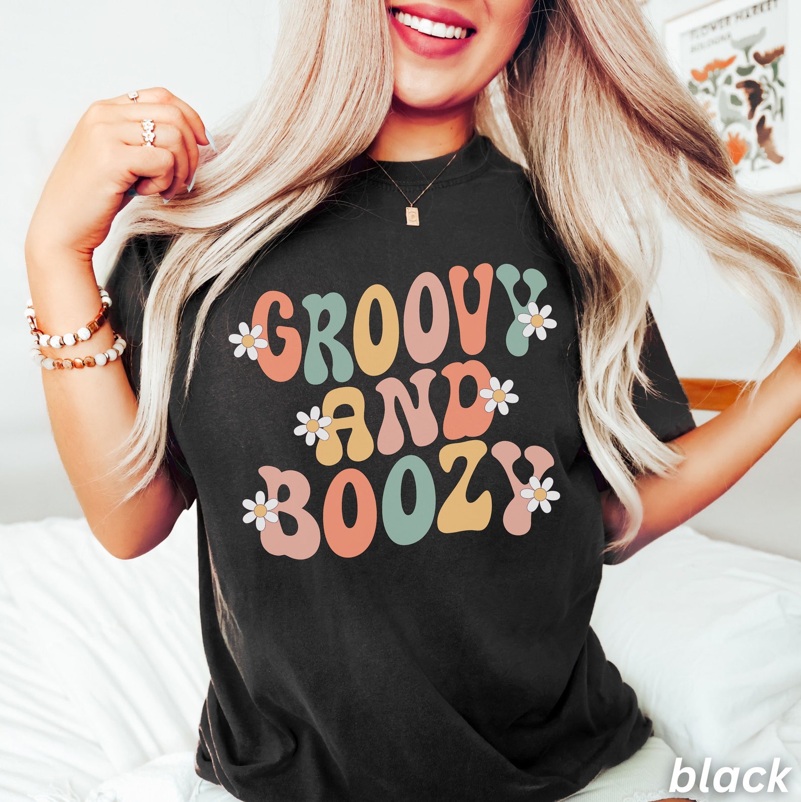 Retro Bachelorette Party Shirts, Hippie Bach Party, Groovy and Boozy ...