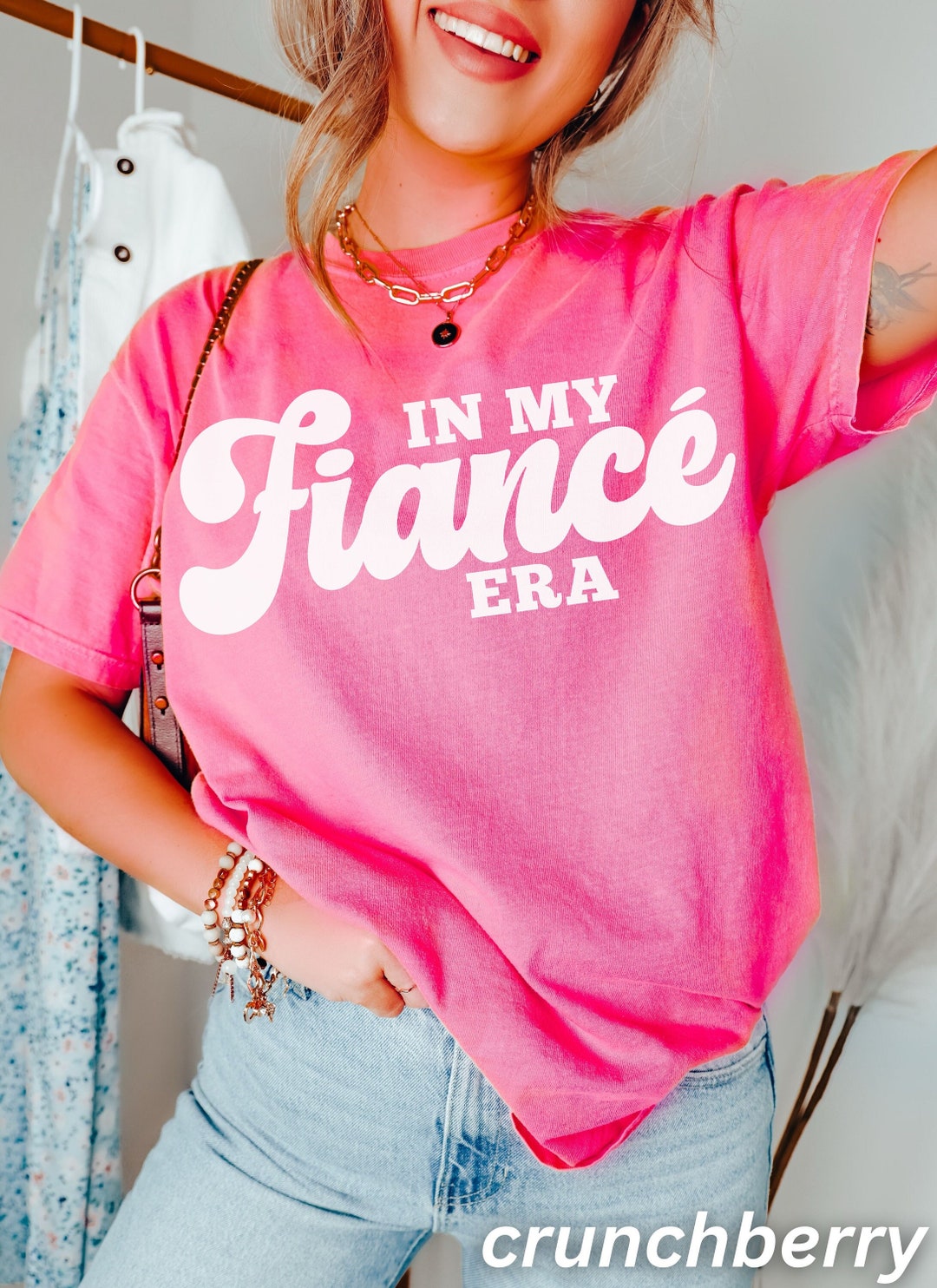 Gift for Fiance, in My Fiance Era, Retro Fiance Tee, Engagement Gift ...