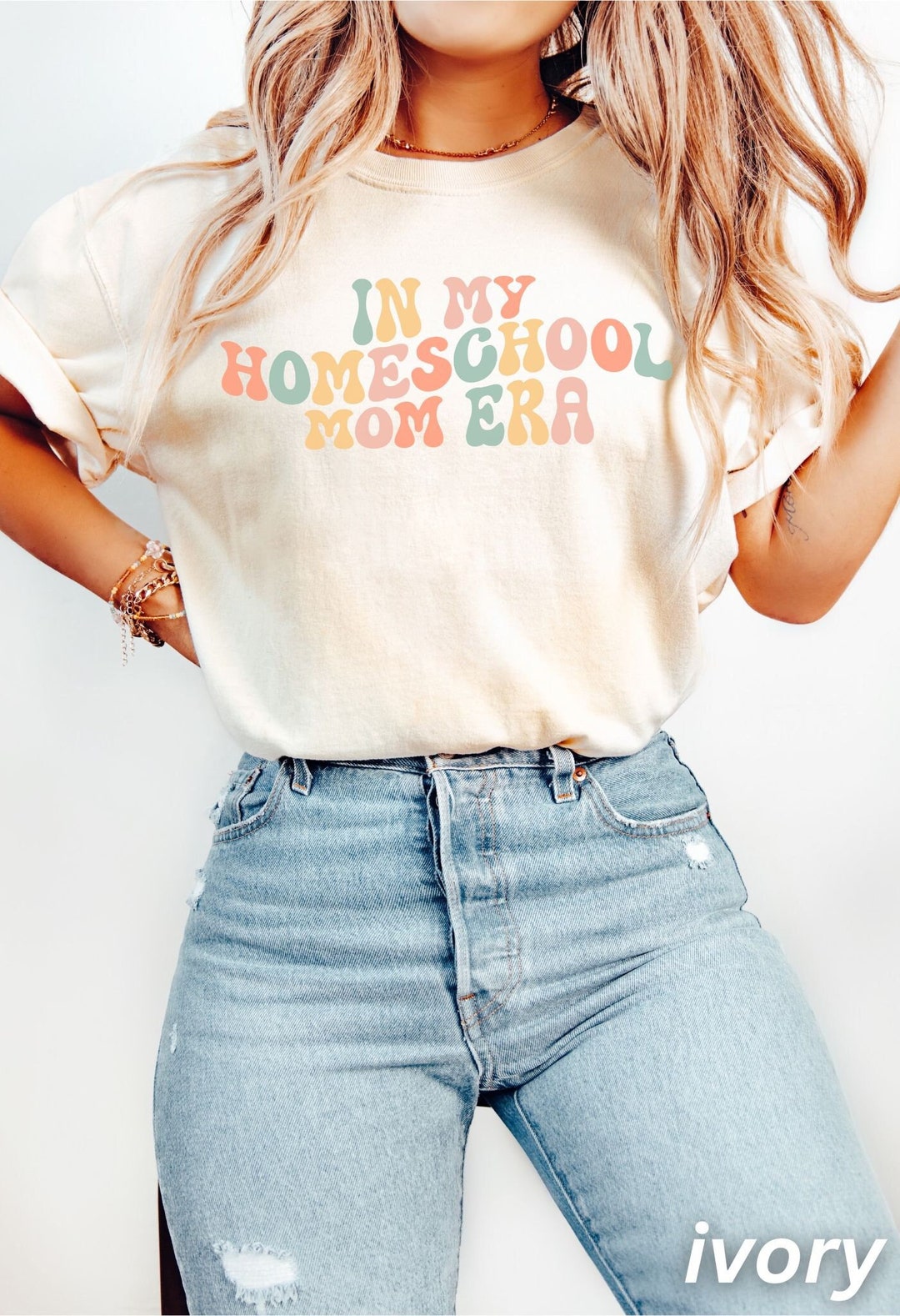 Retro Homeschool Mom Shirt, in My Homeschool Mom Era, Comfort Colors ...