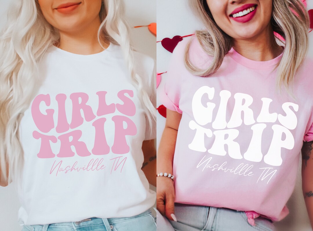 CUSTOM Girls Trip Shirts, Retro Girls Trip Tees, Preppy Girls Trip Group Shirts, Matching Girls ...