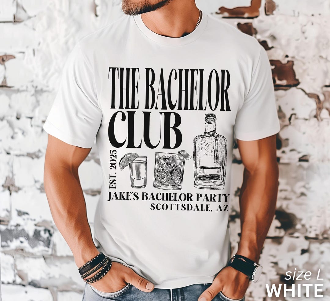 Bachelor Party Shirts, Personalized Groomsmen Shirts, the Bachelor Club ...