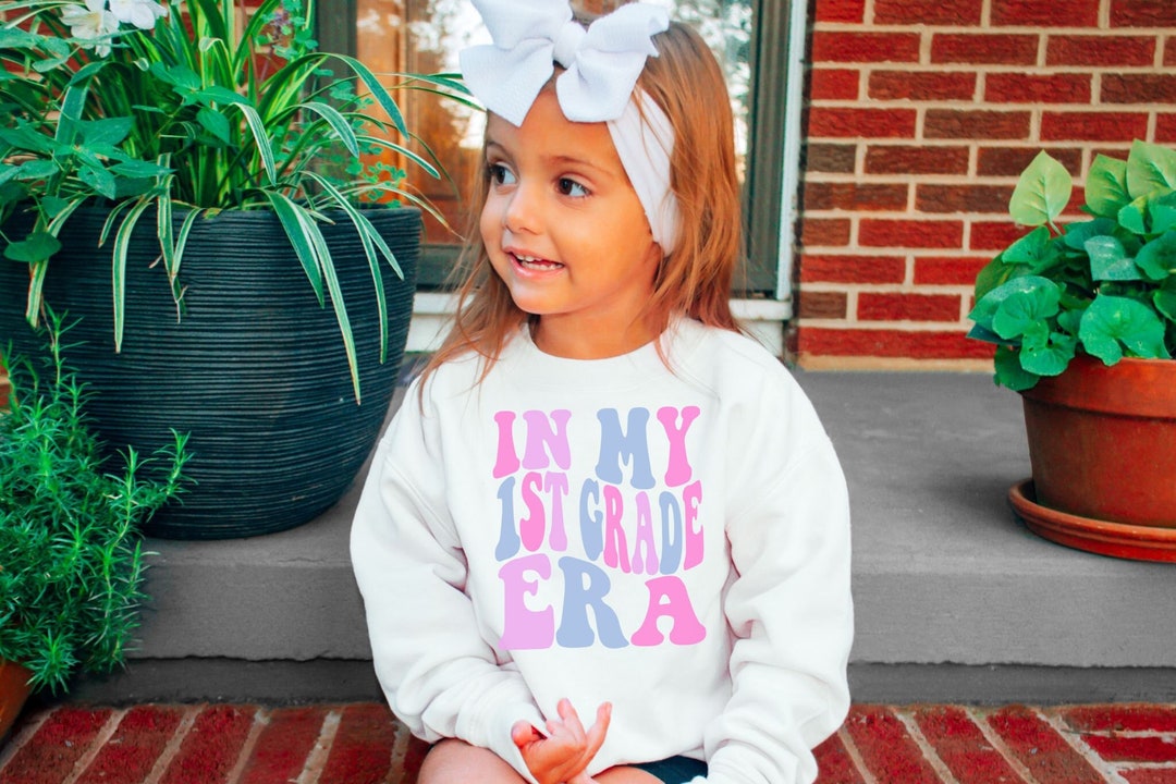 In My First Grade Era, First Day of School Sweatshirt, Retro 1st Grader ...