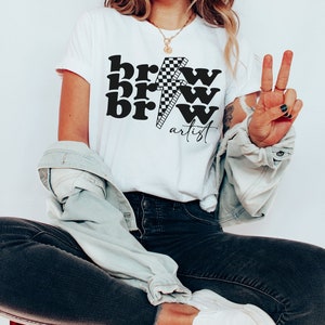 Retro Brow Artist Shirt, Brow Tech Gifts, Eyebrow Artist Tshirt, Brow ...