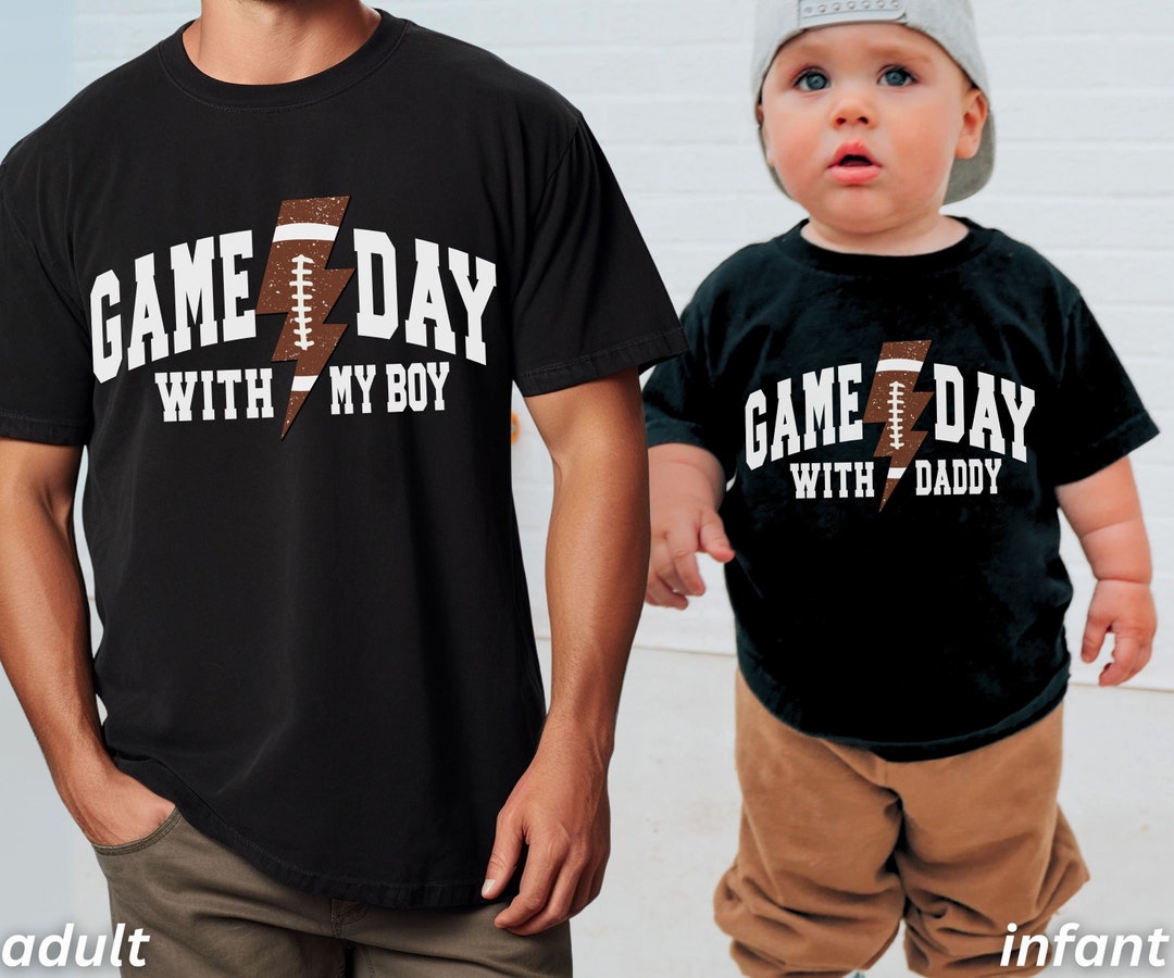 Daddy and Me Football Shirts, Father and Son Gameday Shirts, Football ...