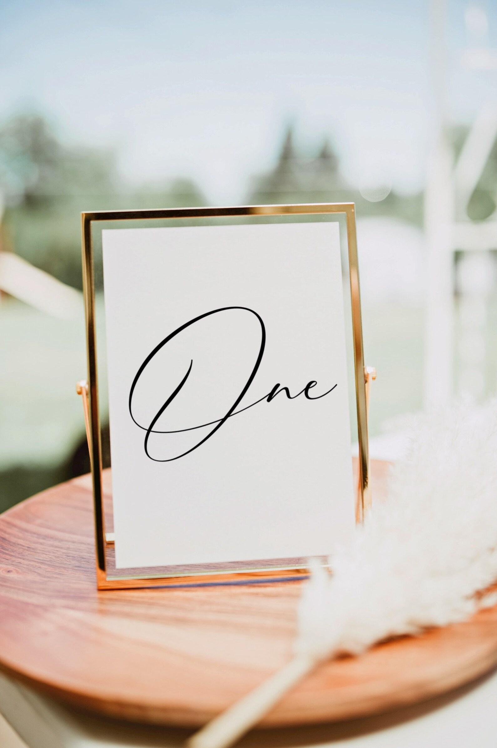 Modern Wedding Table Numbers Printable | Modern Minimalist Wedding ...
