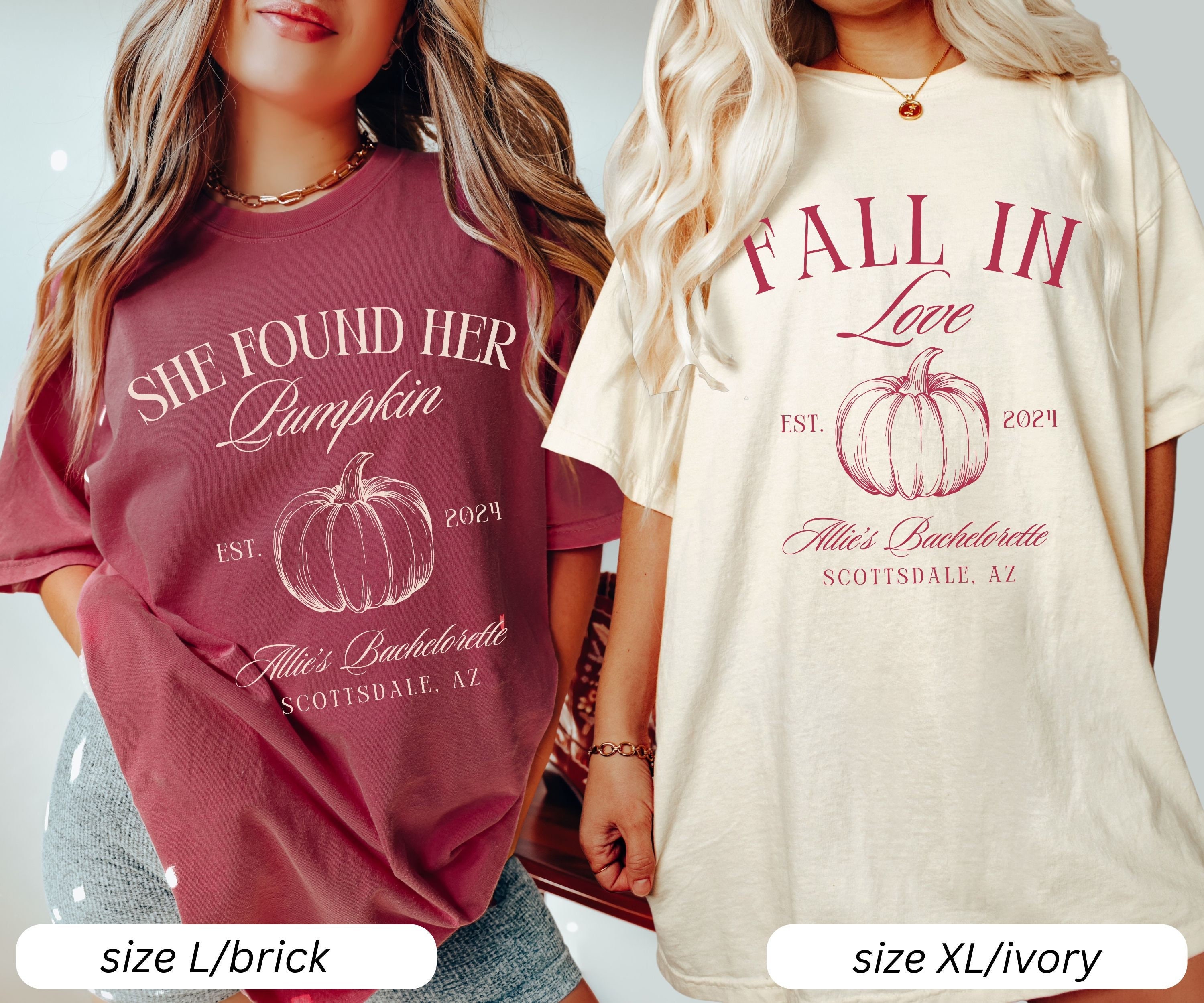 Fall Bachelorette Party Shirts, Fall in Love, Pumpkin Patch ...