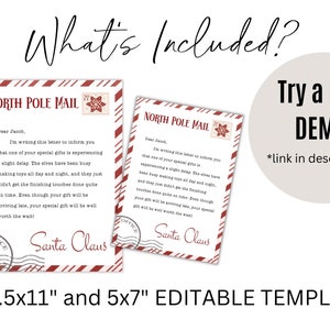 Delayed Christmas Gift Printable, Kids Delayed Gift Note From Santa ...