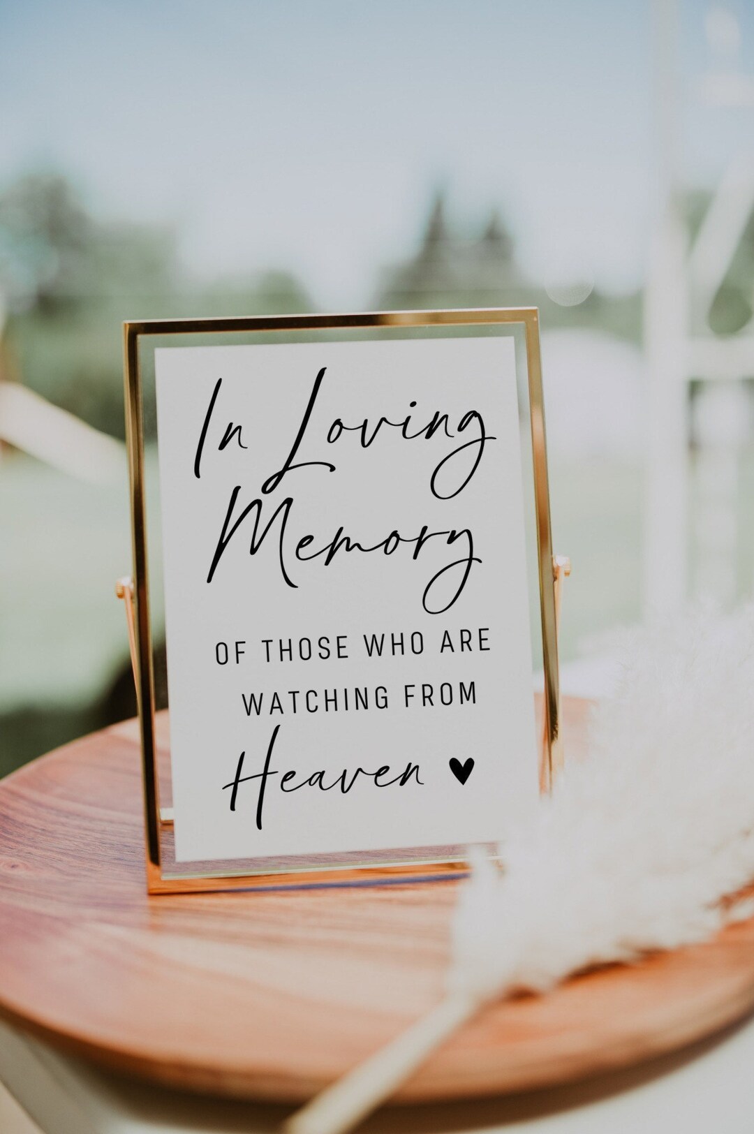In Loving Memory Sign | Watching From Heaven Sign Printable | Memorial ...