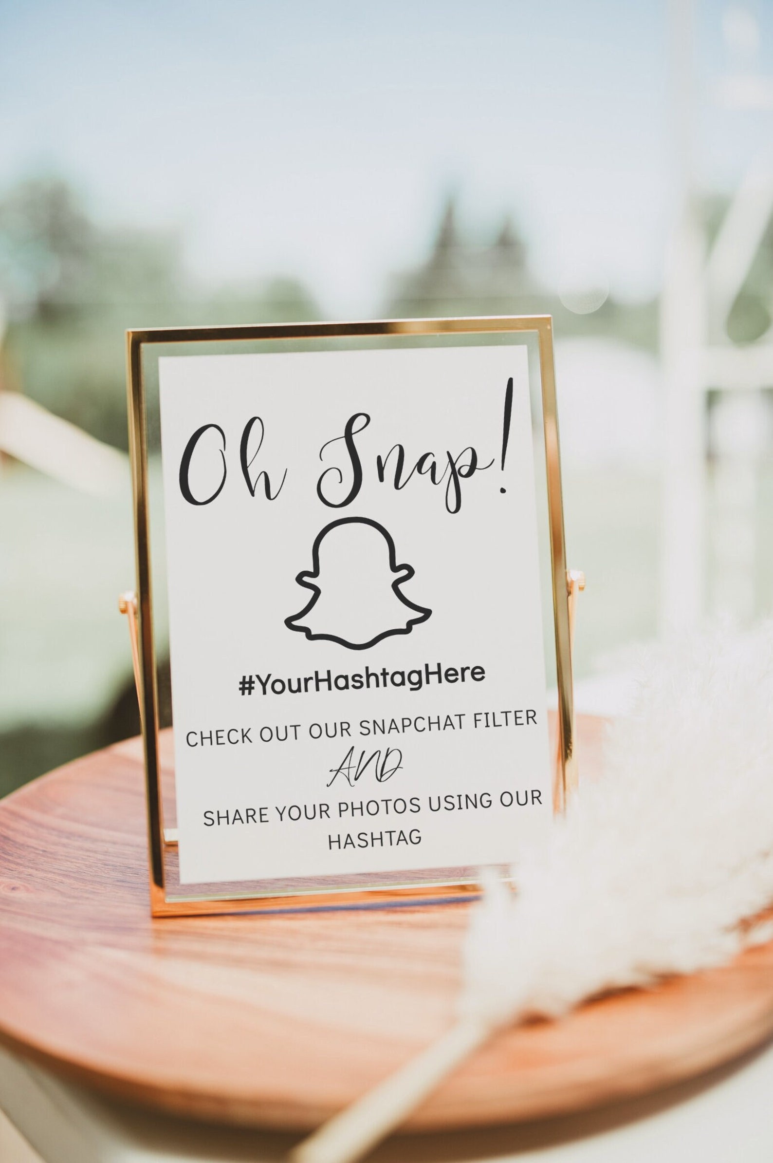 Snapchat Wedding Sign Check Out Our Snapchat Filter Sign - Etsy