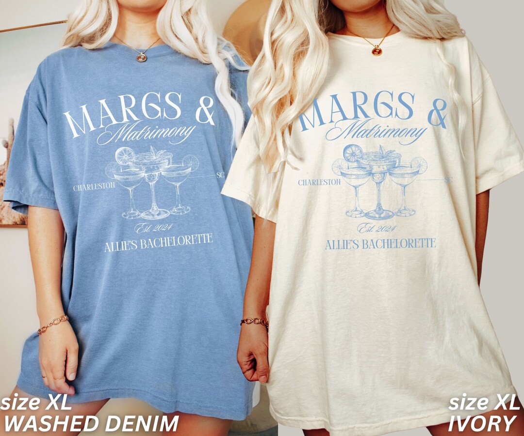 Bachelorette Party Shirts, Margs and Matrimony, Custom Bachelorette ...