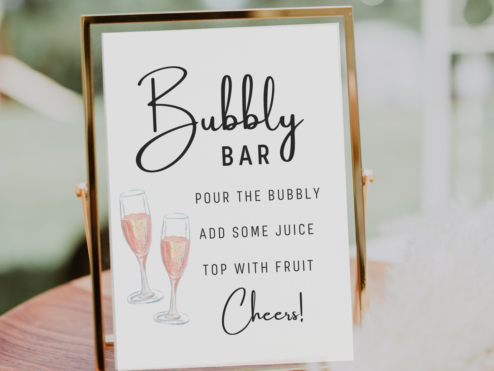 Bridal Shower Sign | Bubbly Bar Sign | Brunch and Bubbly Sign | Digital ...