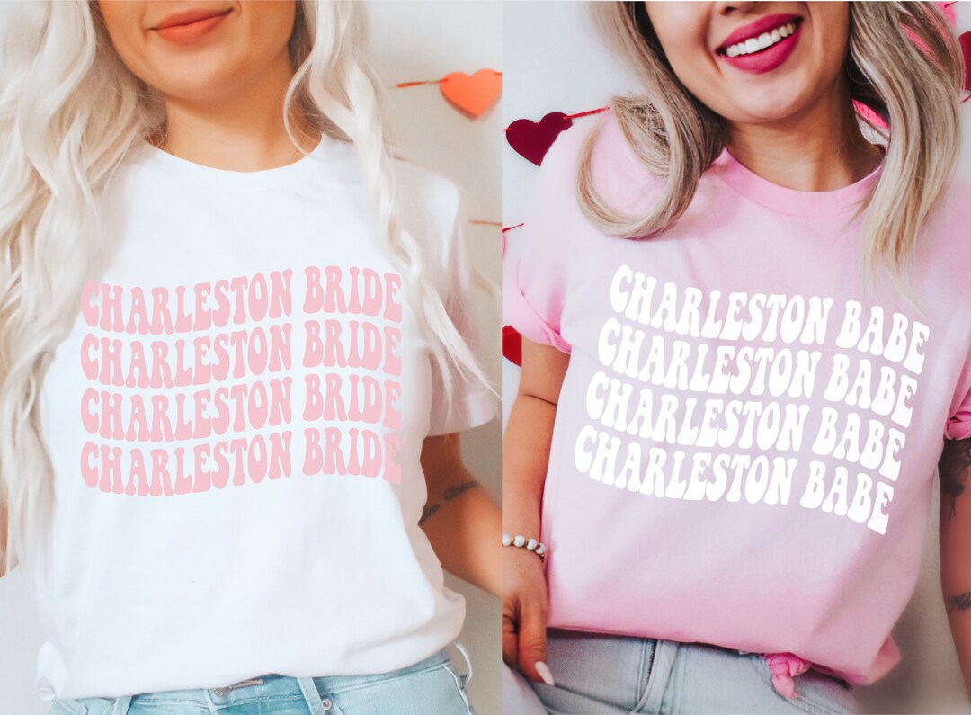 Charleston Bachelorette Shirts, Retro Charleston Bride Shirt, Southern ...