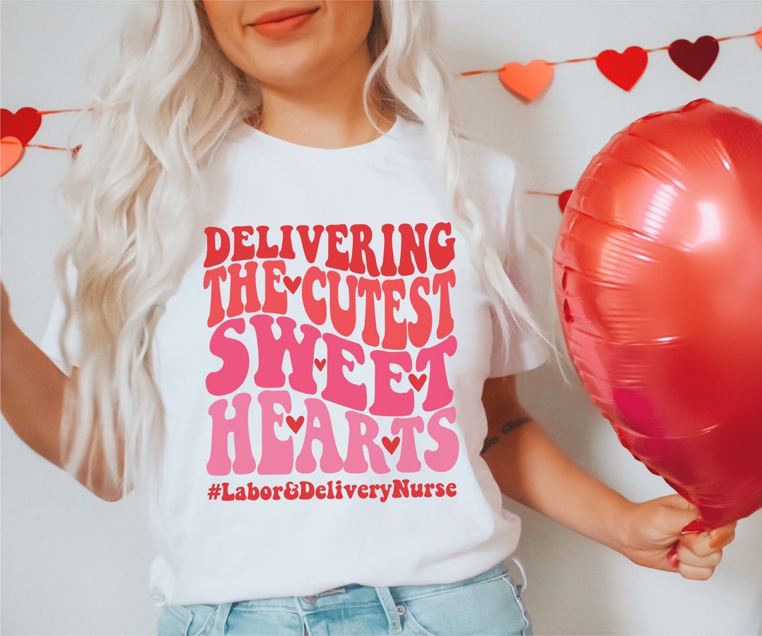 Labor and Delivery Valentine's Day Shirt, Retro L&D Valentine Shirt ...