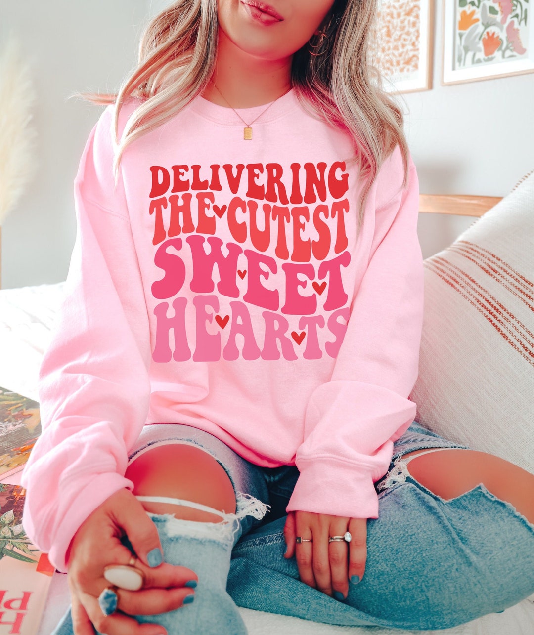 Labor and Delivery Valentine's Day Shirt, Retro L&D Valentine Shirt ...