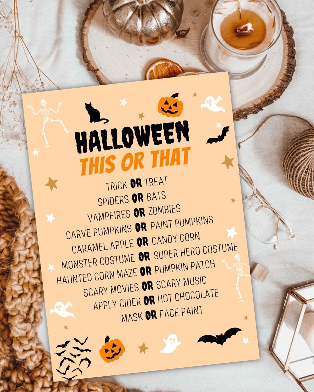 Halloween This or That Printable Kids Halloween Games - Etsy