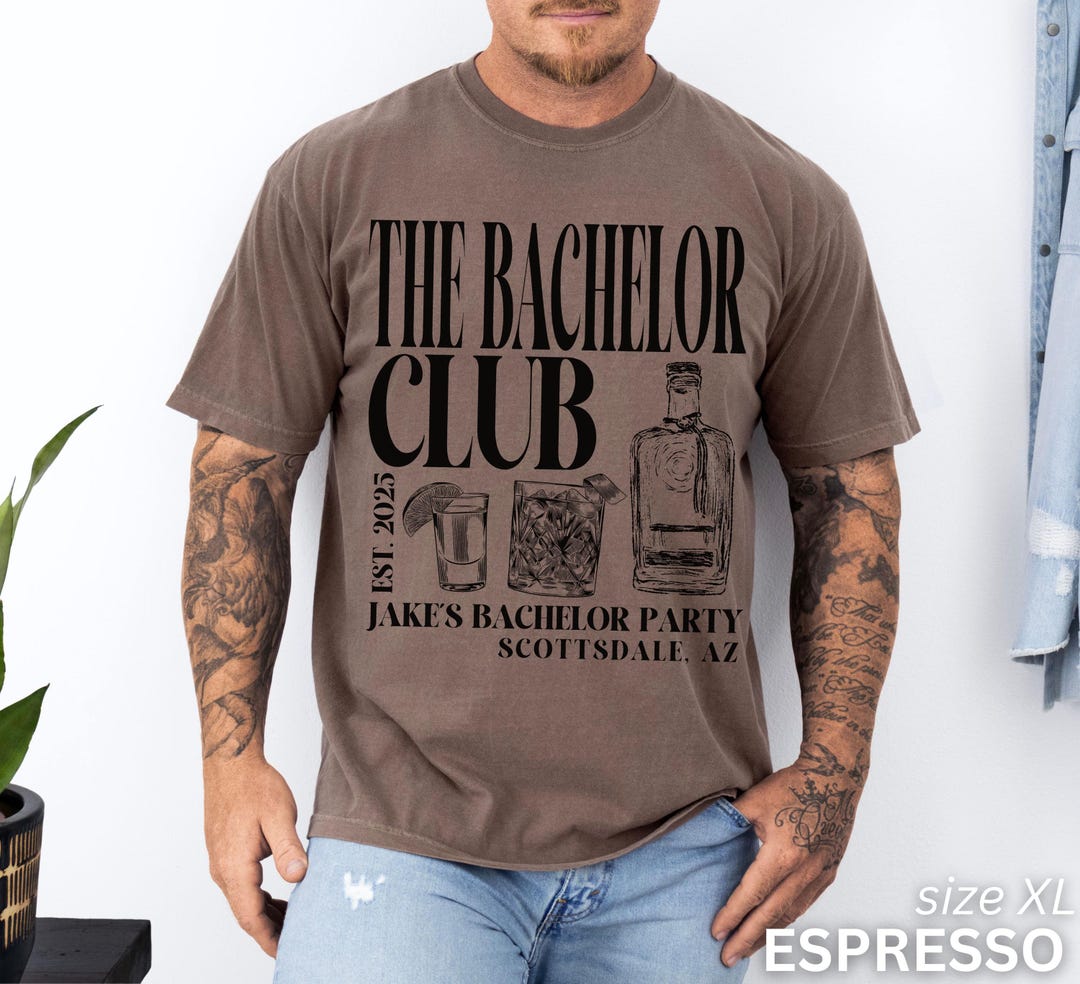 Bachelor Party Shirts, Personalized Groomsmen Shirts, the Bachelor Club ...