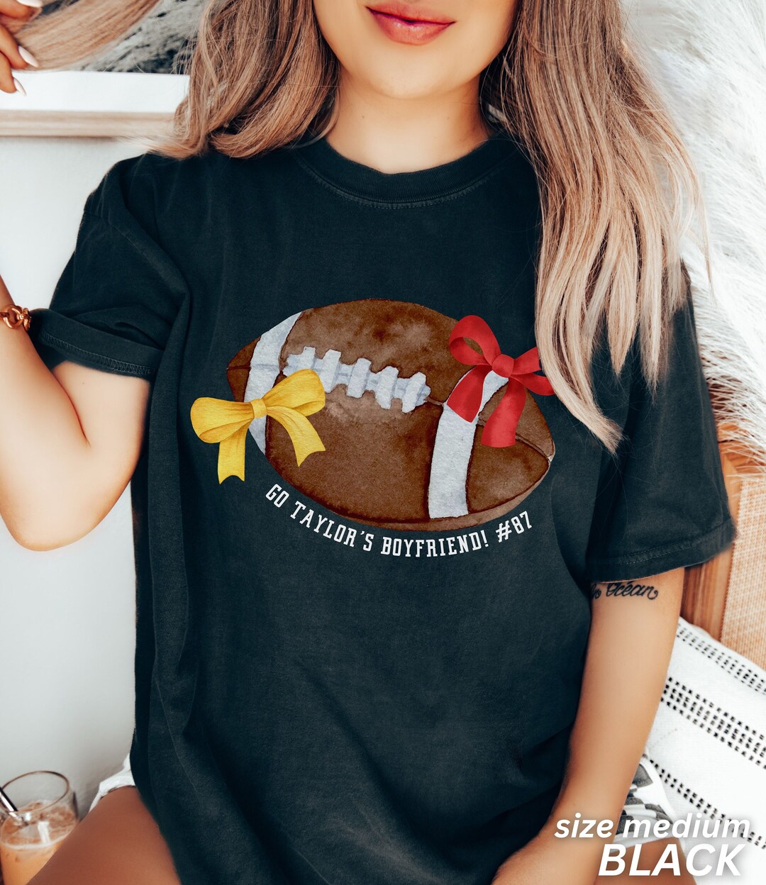 Fall Football Shirt, Coquette Football Tee, Taylors Boyfriend Football ...