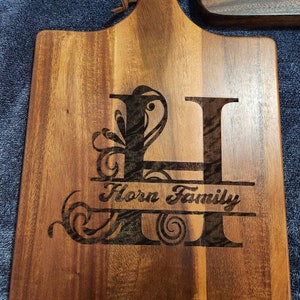 Personalized Laser Engraved Cutting Board - Any Name, Logo, or Design ...