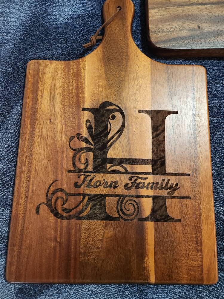 Personalized Laser Engraved Cutting Board - Any Name, Logo, or Design ...