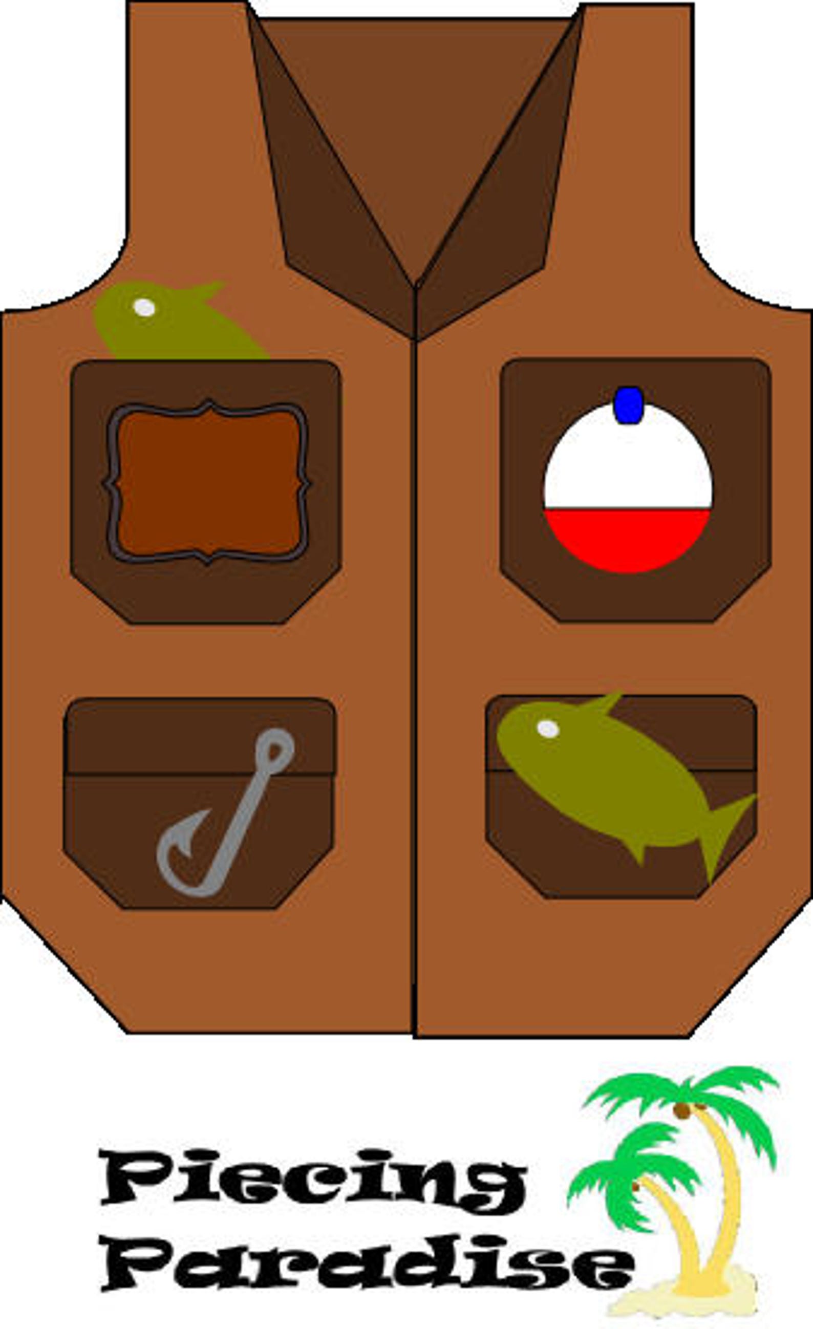 Fishing Vest Card SVG File - Etsy Canada