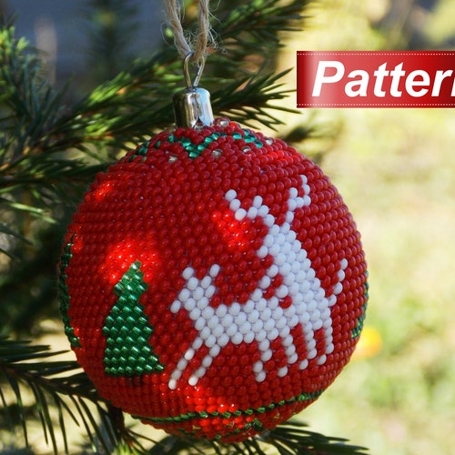 Bead Pattern PDF Christmas Tutorial Beading Ball Bead Crochet - Etsy