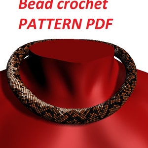 Bead Crochet Snake Pattern Python Necklace Tutorials Animal Skin ...