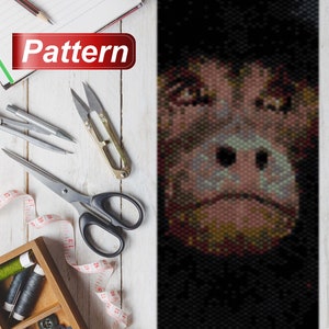 Bead Pattern Monkey Pattern Even Count Peyote Delica Bead Pattern ...