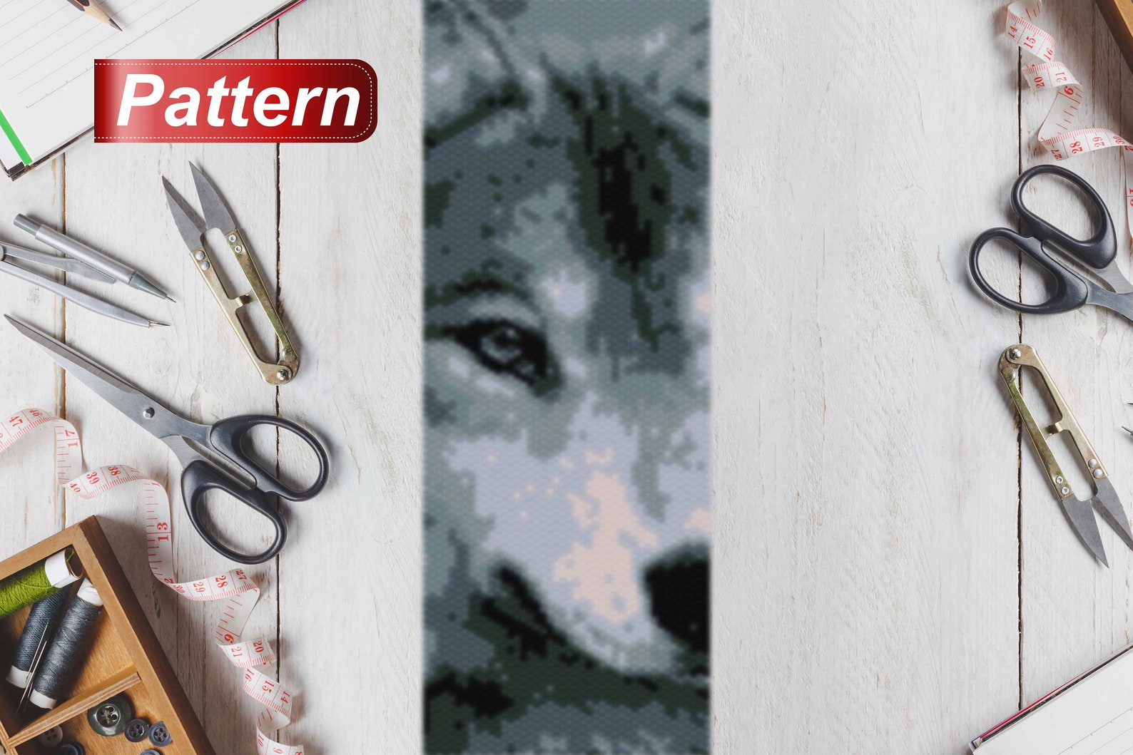 Wolf Peyote Pattern Bead Patterns Wolf Pattern Native Beadwork - Etsy