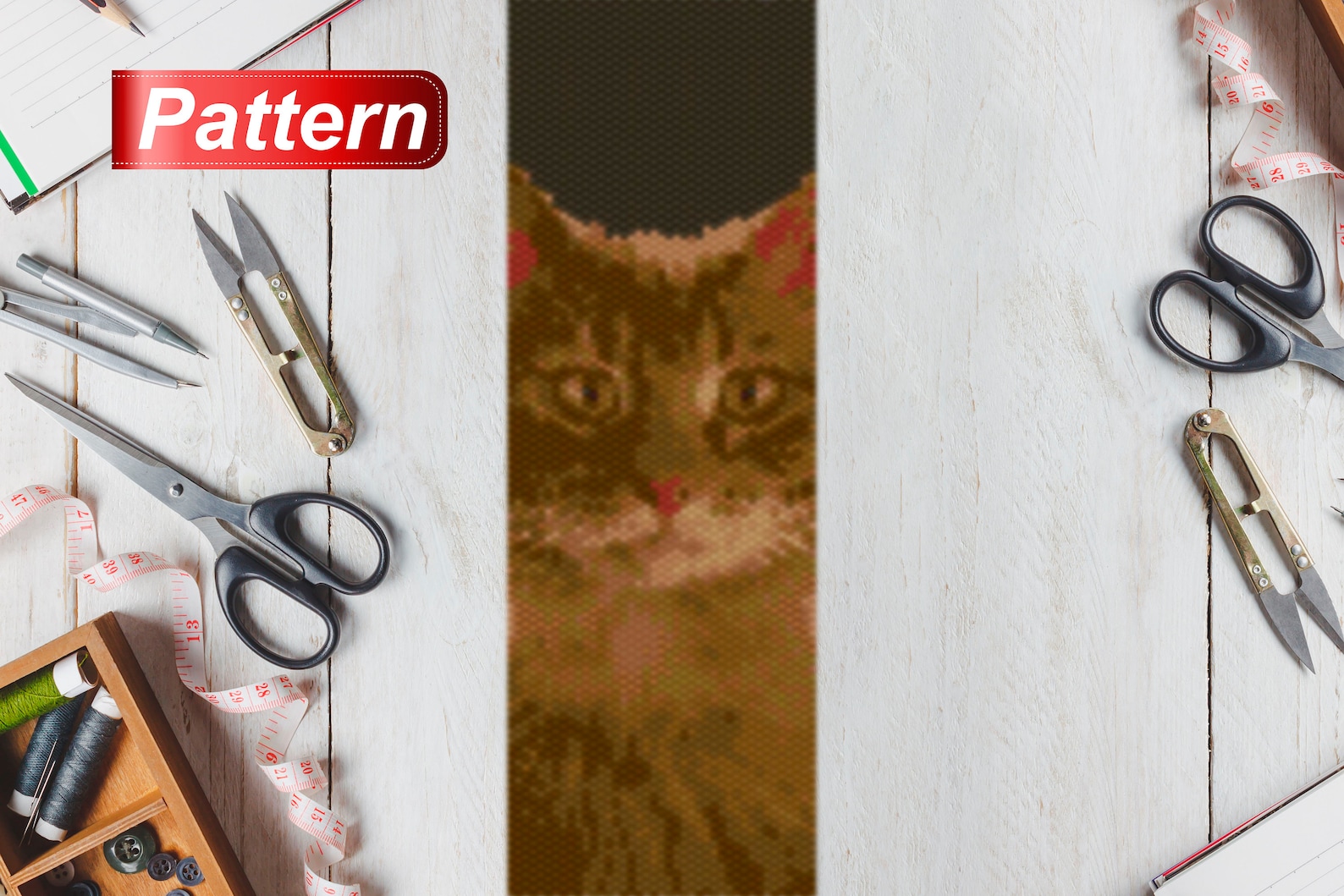 Cat Cuff Pattern Bracelet Beaded Peyote Jewelry Tutorial Make - Etsy