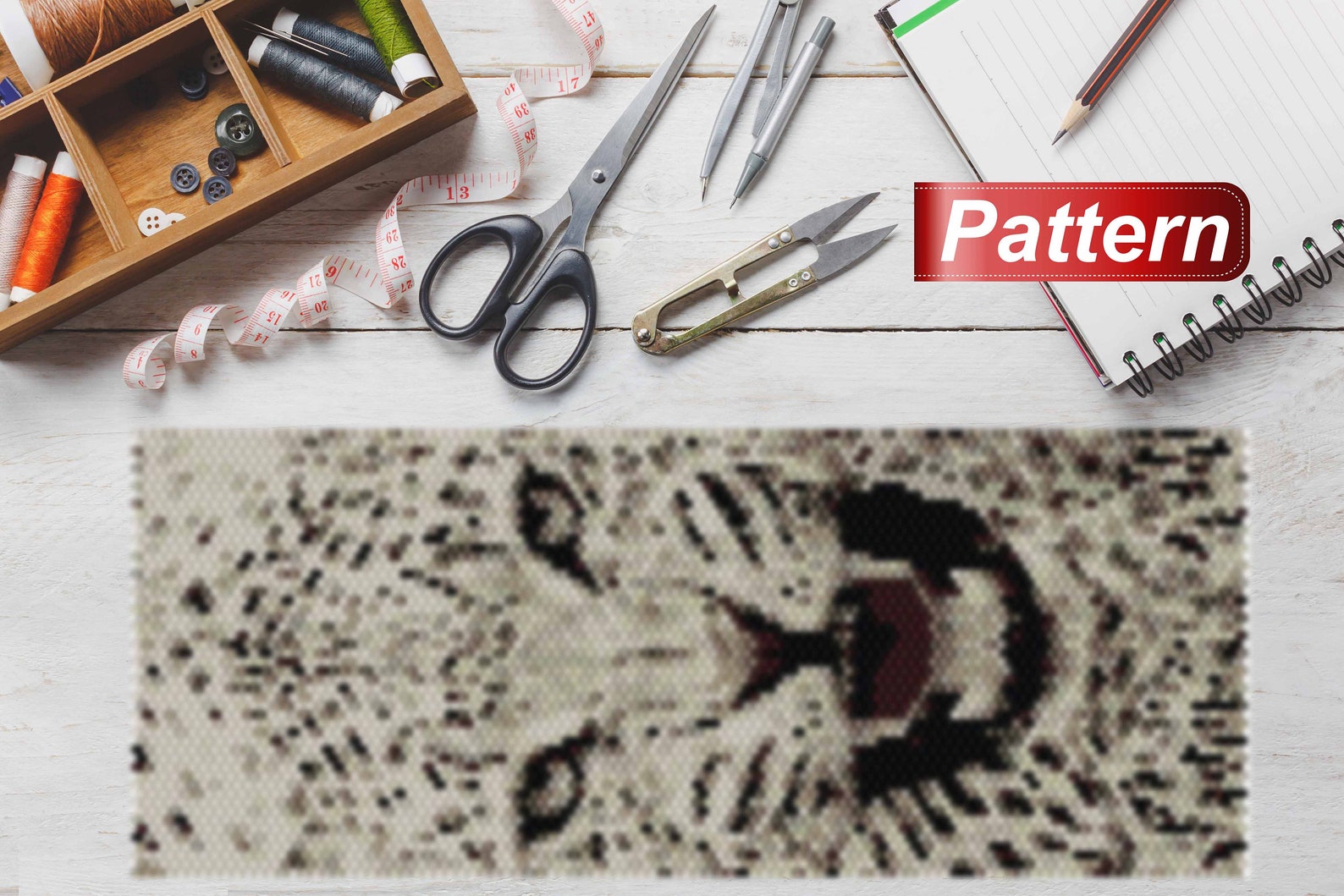Cat Patterns Peyote Patterns Leopard Skin Peyote Stitch Patterns Animal ...