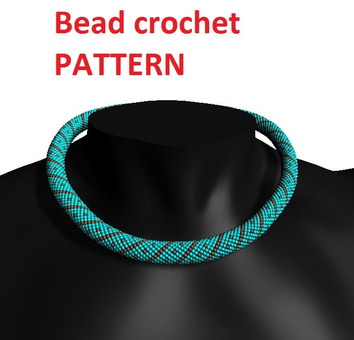Bead Crochet Necklace Pattern PDF Diy Necklace or Beaded - Etsy