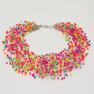 Neon Jewelry Neon Necklace Hawaii Jewelry Colorful Necklace Fun ...