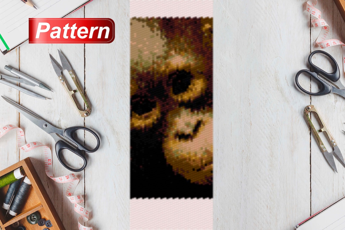 Bead Pattern Monkey Pattern Even Count Peyote Delica Bead - Etsy