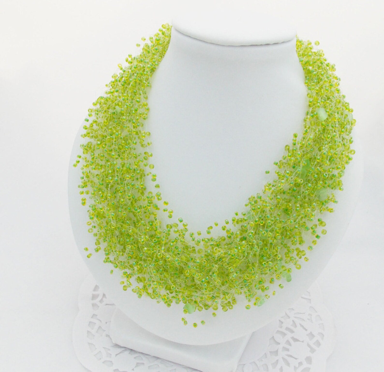 Lime Green Necklaces Green Wedding Spring Original Necklace - Etsy