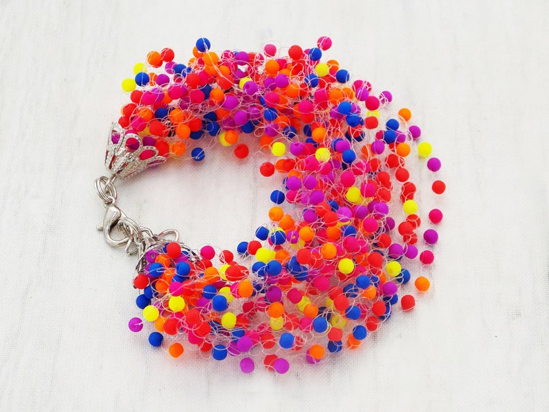 Neon Jewelry Beach Outfits Neon Bracelet Neon Accessories Hawaiian ...