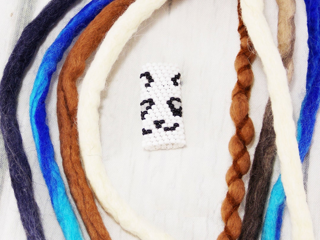 Dreadlock Panda Lock Jewelry Hole 9mm Hair Accessories Boho Hippie ...