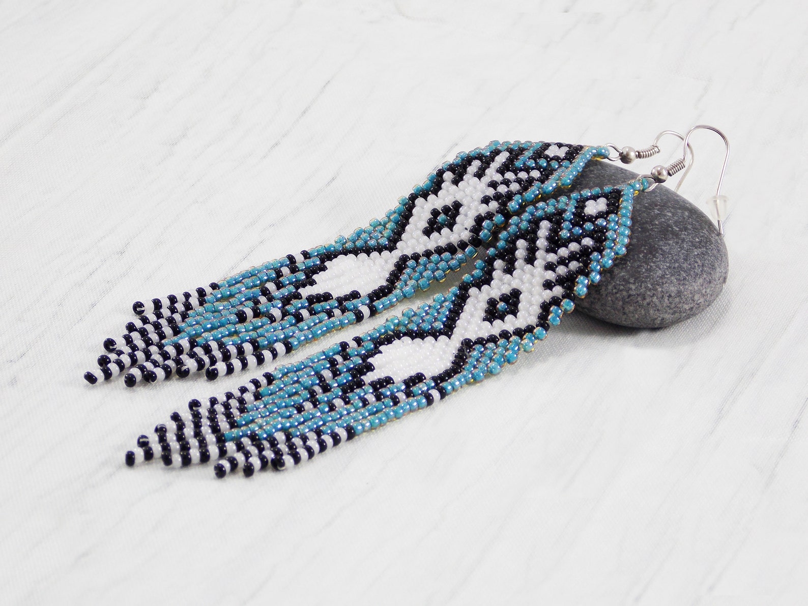 Shoulder Dusters Large Ethnic Earring African Bead Earring | Etsy